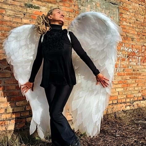 Angel Wings Costume Adult Angel Wings Carnival Cosplay Wings White Angel Etsy