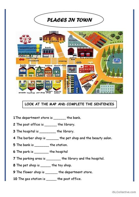 Describing Places Grammar Exercises English ESL Worksheets Pdf Doc