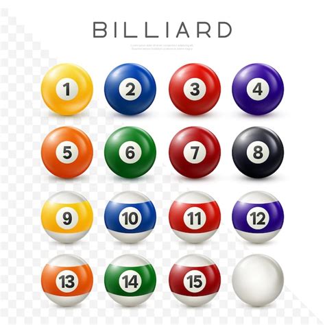 Premium Vector Billiard Pool Balls Set Vector Realistic Snooker Ball