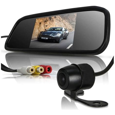 Espelho Retrovisor Tela Lcd 4 3 Camera De Ré Completo Shopee Brasil