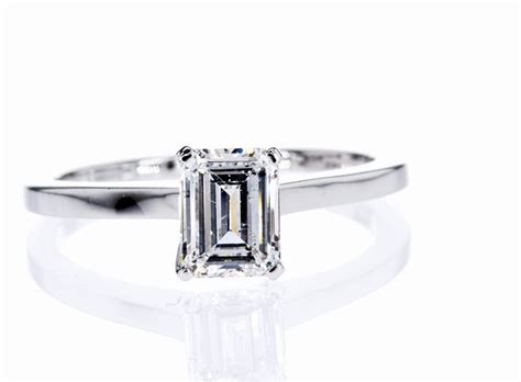 1 07 ct Emerald Diamond Ring 14 kt Weißgold Ring Catawiki