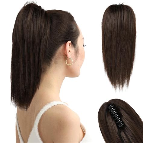 Amazon Clip In Ponytail Extension HOOJIH 14 Inch Claw Clip On