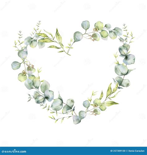 Eucalyptus Frame Watercolor Floral Frame Greenery Frame Floral