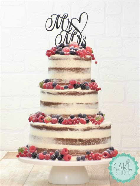 Naked Cake Al Cioccolato Con Frutti Di Bosco Simple Wedding Cake
