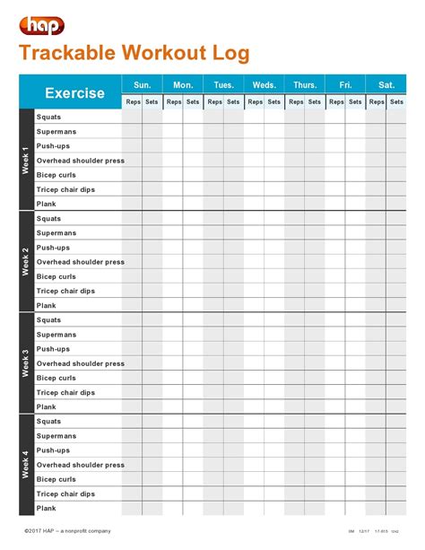 30 Useful Workout Log Templates Free Spreadsheets