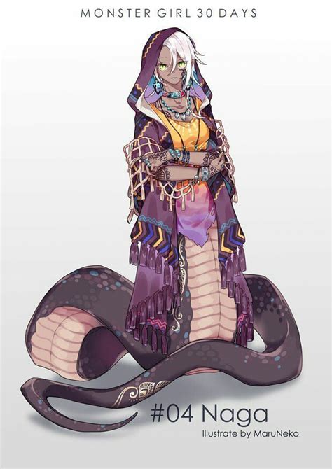 04 Naga Monster Girls 30 Days Challenge MaruNeko Monster Girl