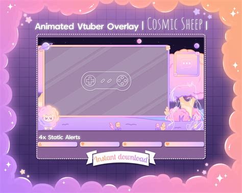 Animated Cosmic Sheep Ingame Overlay For Vtuber Etsy