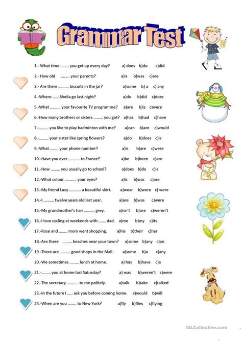 Grammar Online Test Practice For Esl Students