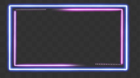 Webcam Overlay Neon Png Image Neon Border Webcam Overlay Neon Frame