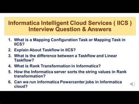 Iics Informatica Interview Questions And Answers Part Ittechteach