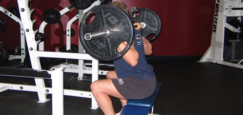 Barbell Bench Squats Quadriceps Exercise Guide With Photos