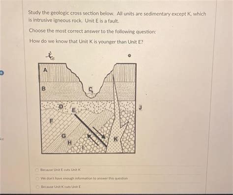 Solved Study The Geologic Cross Section Below Then Arrange Chegg