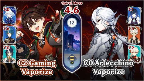 Genshin ImpactNEW Spiral Abyss 4 6 Floor 12 Gaming Arlecchino