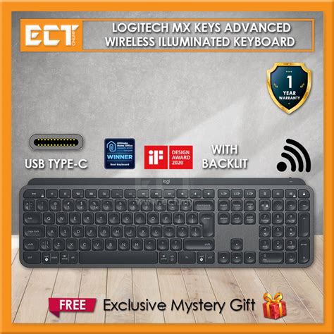 Logitech MX Keys Advanced Wireless Illuminated Keyboard With Multi OS