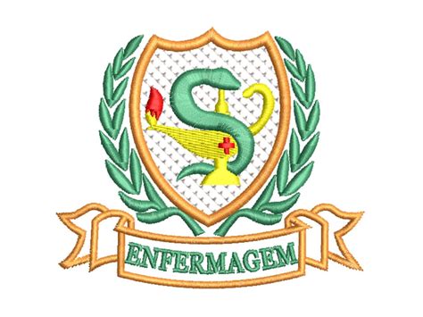 Matriz Digital de Bordado Brasão Enfermagem no Elo7 Ramon Bordados