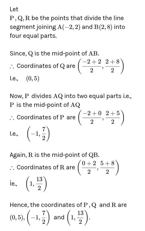 30 find the coordinates of the point which divides the line segment joining a 2 2 and b 2
