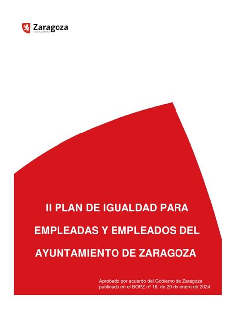 APROBADO EL II PLAN DE IGUALDAD DEL AYUNTAMIENTO DE ZARAGOZA