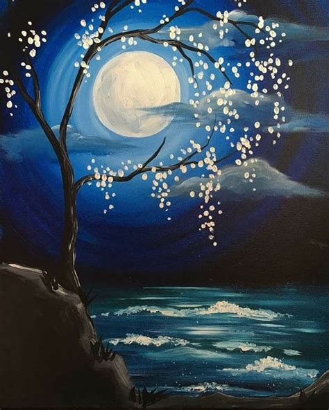 Pinturas De Paisajes Faciles De Noche Un Tutorial Paso A Paso Berham