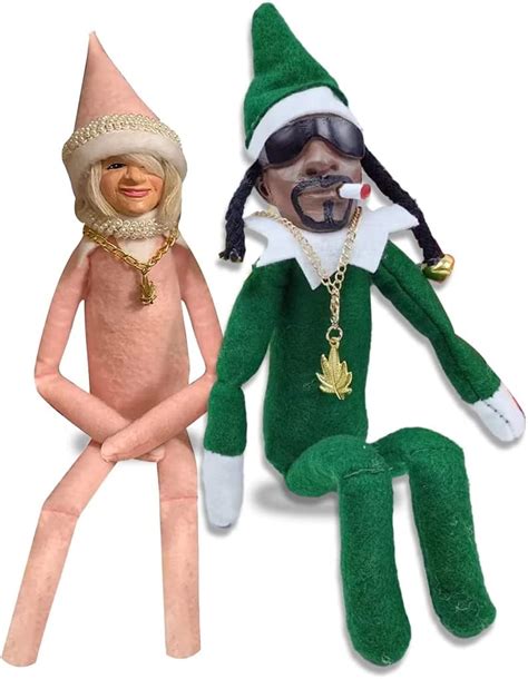 Buy 2pc 11 8in 30cm Snoop On A Stoop Christmas Elf Doll Plush Gnomes