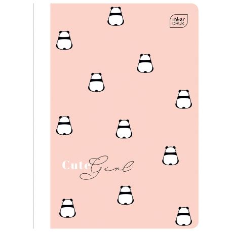 4 X ZESZYT A5 32 KARTKI KRATKA Z MARGINESEM INTERDRUK CUTE GILR