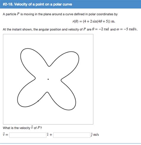 solved a particle p is moving in the plane around a curve