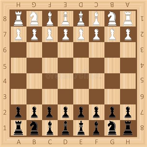 A Chess Set Of Brown And White Pieces With A Sketch Of A Checkered
