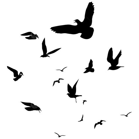 Birds Flying Silhouette PNG Images Flying Birds Silhouette Bird