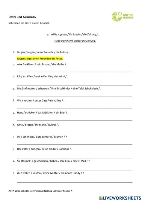 The Worksheet Is Shown For Students To Use