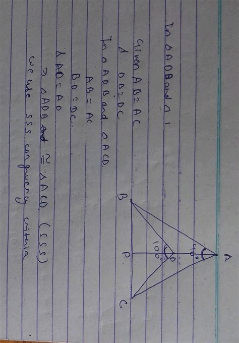 in given figure abc and dbc are two isosceles triangles on the same base bc show that abd acd