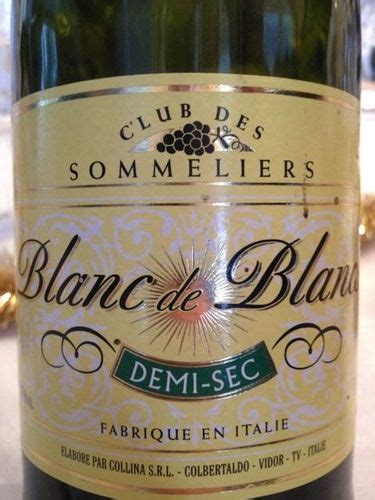 Club Des Sommeliers Blanc De Blancs Demi Sec Vivino US