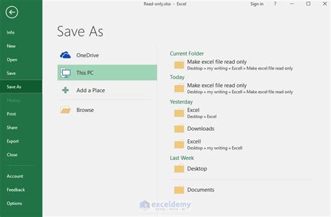 how to make an excel file read only exceldemy