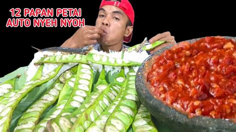 MUKBANG LALAPAN MENTAH12 PAPAN PETAI SAMBAL TERASI IKAN ASIN