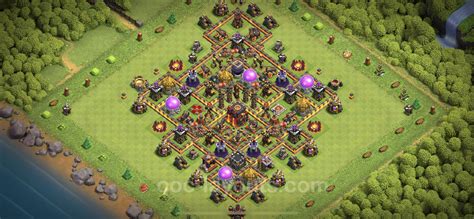 Base TH10 With Link Hybrid Anti Dragon Town Hall Level 10 Base Copy