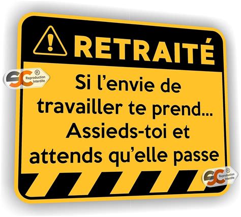 SC Sticker Autocollant Panneau Retraité Humour Cadeau Rigolo