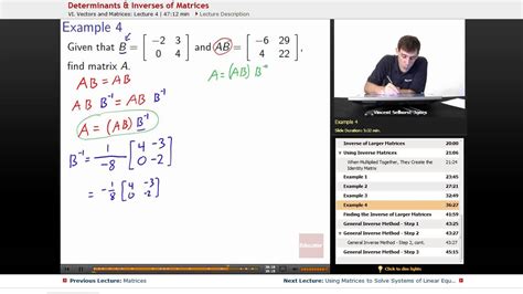 determinants and inverses of matrices precalculus with youtube