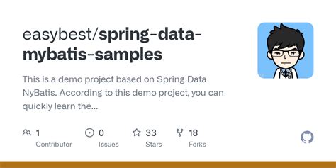 github easybest spring data mybatis samples this is a demo project based on spring data