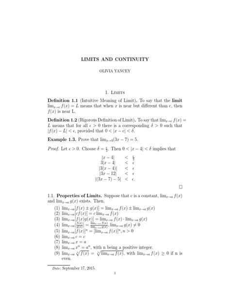 limits and continuity paper pdf continuous function mathematical concepts