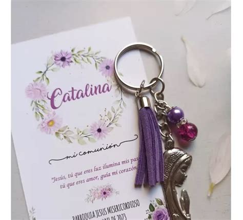 Llavero Souvenir Comunion Bautismo Chico Estampita X Mercadolibre