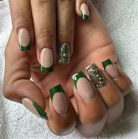 Green French Tip Nails 40 Designs You Will Fall In Love With Nail