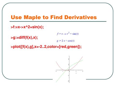 maple lab 4 relationship between a function and its derivative ppt download