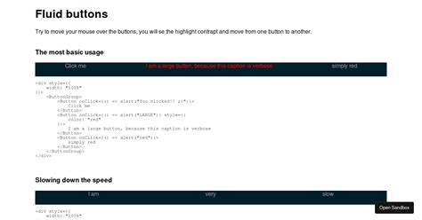 React Fluid Buttons Codesandbox
