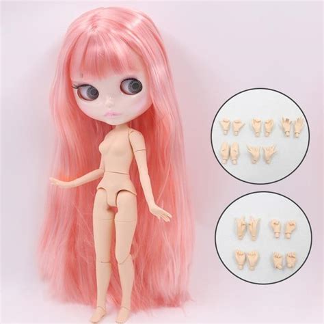 12 Blythe Doll Factory Joint Body Glossy Face Brown Hair New Custom