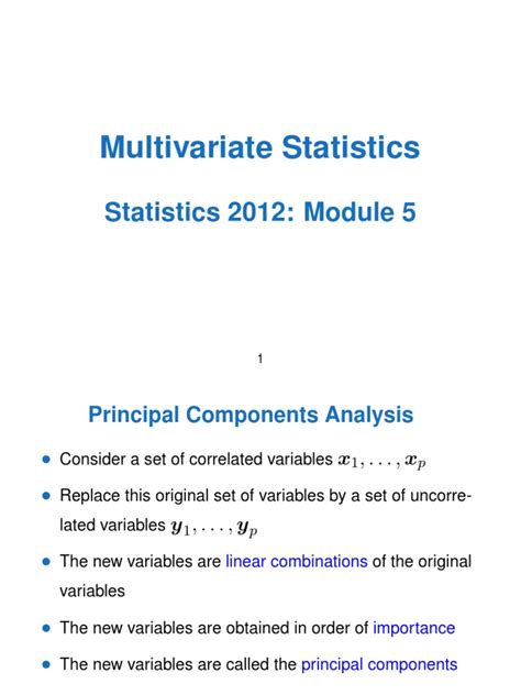 multistat pv pca pdf principal component analysis eigenvalues and eigenvectors