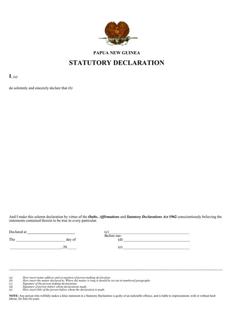 Png Declaration Form Fill Out Printable Pdf Forms Online