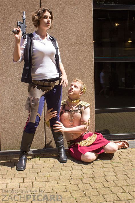 Lady Han Solo And Slave Prince Leia Photo Shoot Cosplayers CC Cosplay