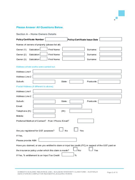 Fillable Online Assetinsure Claims Form DBI Final Dec2020 Fax Email