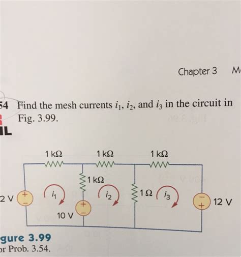 Solved Chapter 3 M Find The Mesh Currents I I2 And I3 In Chegg