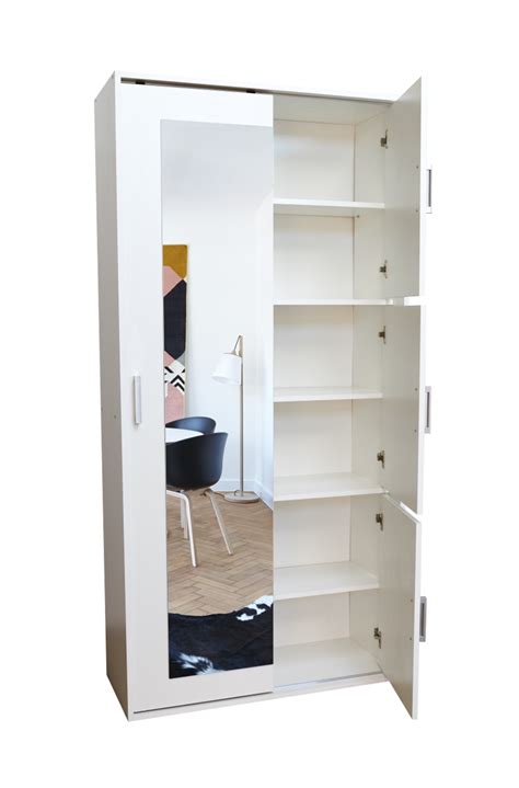 Szafa przesuwna z lustrem dąb sonoma SLIM 100cm Meblini pl