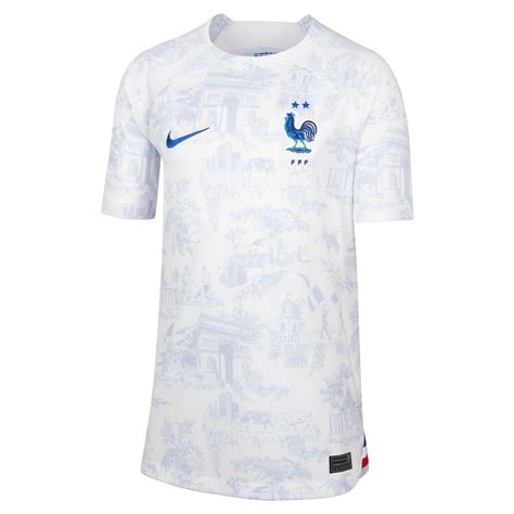Maillot junior Equipe de France extérieur 2022 sur Foot fr
