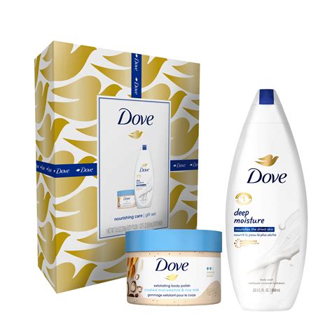 Dove Nourishing Care Bath And Body Gift Set For Dry Skin With Body Wash